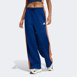 Sporthose adidas Sportswear "W STADIUM TP", Damen, Gr. L, N-Gr, dunkelblau, pure orange, sanftes wei&szlig;, normal, gr., Obermaterial: 67% Polyester, 33% Baumwolle, Hosen Sporthose