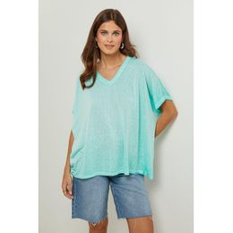 Lin Passion Tunika in T&uuml;rkis - 71% | Gr&ouml;&szlig;e 36/38 | Damen-blusen