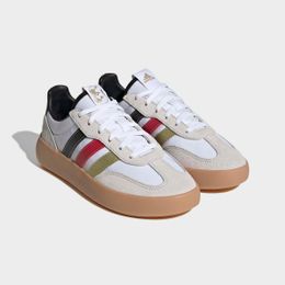 Sneaker adidas Sportswear "BARREDA DECODE J", M&auml;dchen, Gr. 39, cloud wei&szlig;, core schwarz, gold metallic, Leder, Textil, Schuhe Sneaker, World Cup Nations Pack, f&uuml;r Kinder & Jugendliche