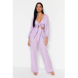 Trendyol 2tlg. Outfit in Flieder - 64% | Gr&ouml;&szlig;e 42 | Damen-blusen