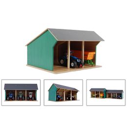 KIDS GLOBE Fahrzeugschuppen 1:32 f&uuml;r bis zu 3 Fahrzeuge Ma&szlig;e 45x28x22 cm