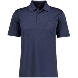 Poloshirt Ragman, Herren, Gr. M, marineblau, Piqu&eacute;, 61% Baumwolle, 39% Polyester, regular fit, ohne Ausschnitt, Shirts