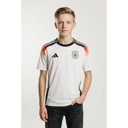 Fu&szlig;balltrikot adidas Performance "DFB H JSY FAN Y", Jungen, Gr. 140, wei&szlig;, Obermaterial: 100% Polyester, Rundhals, Trikots Fu&szlig;balltrikot, Deutschland WM 2026 Fan Trikot
