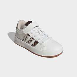 Sneaker adidas Sportswear "GRAND COURT 3.0 EL C", M&auml;dchen, Gr. 32, cwei&szlig;, crli, auco, Synthetik, Schuhe Sneaker, mit Klettverschluss, f&uuml;r Kinder, Topseller