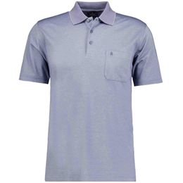 Poloshirt Ragman, Herren, Gr. L, taubenblau, Piqu&eacute;, 61% Baumwolle, 39% Polyester, regular fit, ohne Ausschnitt, Shirts