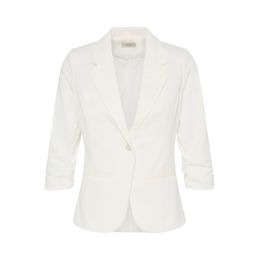 Blusenblazer Fransa "Blazer FRZABLAZER", Damen, Gr. M, wei&szlig; (antique), Obermaterial: 74% Polyester PES. 22% Viskose CV. 4% Elasthan EL., Blazer Blusenblazer