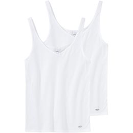 Unterhemd Speidel "Softfeeling", Damen, Gr. 48, N-Gr, wei&szlig;, Obermaterial: 46% Baumwolle, 46% Modal, 8% Elasthan, unifarben, k&ouml;rpernah, V-Ausschnitt, Unterhemden Unterhemd, basic, eng, V-Ausschnitt, weich, elastisch, atmungsaktiv, Baumwollmix