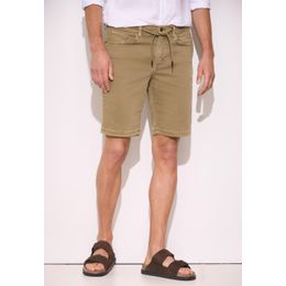 Bermudas Street One MEN, Herren, Gr. 31, coastal sand, Web, 82% Baumwolle, 17% Polyester, 1% Elasthan, unifarben, comfort fit kurz, Hosen Bermudas, Middle Waist