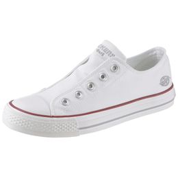 Slip-On Sneaker Dockers by Gerli, Damen, Gr. 40, wei&szlig;, Textil, Schuhe, Sneaker, Schlupfschuh, Freizeitschuh mit verdecktem Gummizug