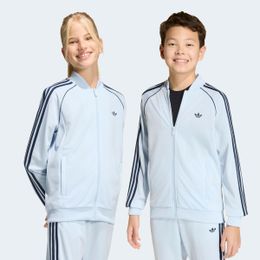 Trainingsjacke adidas originals "SST TRACK TOP", M&auml;dchen, Gr. 176, crystal sky, night indigo, Obermaterial: 100% Polyester, Jacken Trainingsjacke