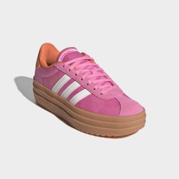 Plateausneaker adidas Sportswear "VL COURT BOLD J", M&auml;dchen, Gr. 35,5, bliss pink, sanftes wei&szlig;, dusky orange, Synthetik, Textil, Schuhe Plateausneaker, f&uuml;r Kinder & Jugendliche