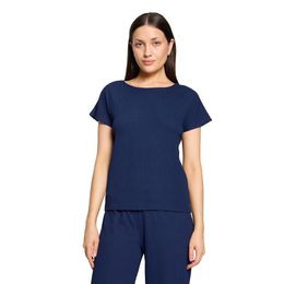 Kurzarmshirt Betty Barclay "Damen mit U-Boot-Ausschnitt", Damen, Gr. 36, ocean cavern, Obermaterial: 95% Polyester, 5% Elasthan, loose fit normal, U-Boot-Ausschnitt, Shirts