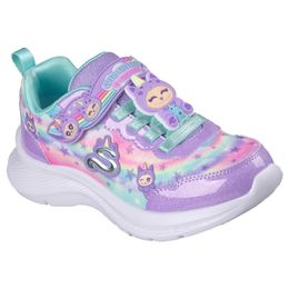 Sneaker Skechers "JUMPSTERS Cutie Gritters", M&auml;dchen, Gr. 28, lavendel, multi, Textil, kontrastfarbene Details, Schuhe Sneaker, Klettschuh, Schlupfschuh, Gr&ouml;ssenschablone zum Download