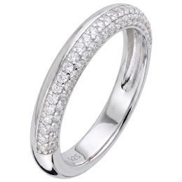 Silberring Jobo "Ring Fingerring" Gr. 50, silber 925, Fingerringe, Damen, 50, Silber 925 (Sterlingsilber), Silberring, 925 Silber rhodiniert mit 48 Zirkonia