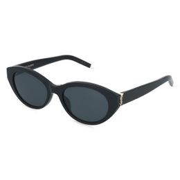 SAINT LAURENT SL M148 | Damen-Sonnenbrille | Fassung: Vollrand, Rund, Acetat, Schwarz | Glasfarbe: Grau