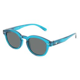 OKIDOKI JIMMY SUN JUNIOR (5-10) | Kinder-Sonnenbrille | Fassung: Vollrand, Panto, Kunststoff, Petrol Gl&auml;nzend | Glasfarbe: Grau