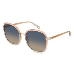 Chlo&eacute; Chlo&eacute; CH0031S | Damen-Sonnenbrille | Fassung: Vollrand, Eckig, Kunststoff, Orange | Glasfarbe: Grau Verlaufend Mehrfarbig