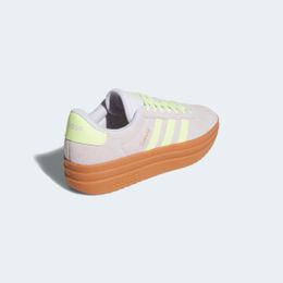 Plateausneaker adidas Sportswear "VL COURT BOLD", Damen, Gr. 36, orange (frozen lila, frozen lemon, gold metallic), Leder, Synthetik, Schuhe Plateausneaker, inspiriert vom Design des adidas gazelle bold