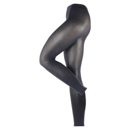 Feinstrumpfleggings Esprit "Cotton", Damen, Gr. 38, marine, Obermaterial: 58% Baumwolle, 37% Polyamid, 5% Elasthan, Strumpfhosen, elegant, fein, kn&ouml;chellang, matt, rutschfest, nicht gl&auml;nzend