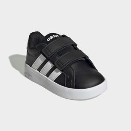 Sneaker adidas Sportswear "GRAND COURT 3.0 CF I", M&auml;dchen, Gr. 24, schwarz-wei&szlig; (core schwarz, ftwr wei&szlig;, ftwr wei&szlig;), Synthetik, Textil, Schuhe Sneaker, f&uuml;r Kinder
