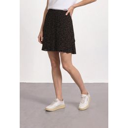 Minirock Street One, Damen, Gr. 42, molten earth, Stoff, 100% Viskose, regular fit knielang, R&ouml;cke Minirock, Middle Waist