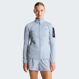 Fleecejacke The North Face "W MISTYESCAPE FLEECE", Damen, Gr. L, frost grau, tnf schwarz, Obermaterial: 93% Polyester, 7% Elasthan, Jacken Fleecejacke, f&uuml;r Sport- und Outdooraktivit&auml;ten, dehnbares Material