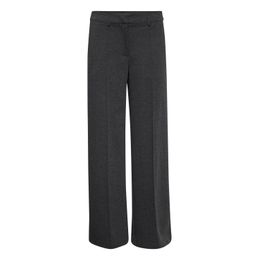 Stoffhose Ichi "Casual IHKATE", Damen, Gr. L, N-Gr, grau (dunkelgrau melange), Obermaterial: 74% Polyester PES. 22% Viskose CV. 4% Elasthan EL., Hosen Stoffhose