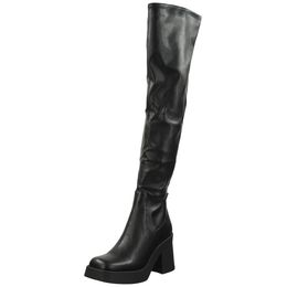 Overkneestiefel Steve Madden "Steve Madden Stiefel Lederimitat", Damen, Gr. 37, schwarz, Lederimitat, Schuhe