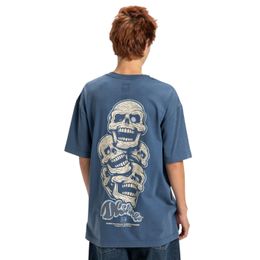 T-Shirt DC Shoes "Laugh Stack", Herren, Gr. L, schwarz denim, Obermaterial: 75% Walkfrottier, 25% Walkfrottier;, Shirts T-Shirt