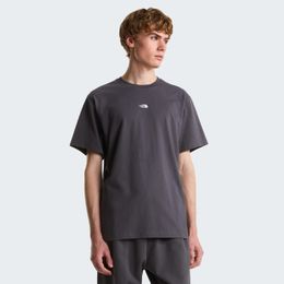 T-Shirt The North Face "M ESSENTIAL CENTER LOGO RELAXED SHORT SLEEVE TEE", Herren, Gr. S, anthrazit grau, Obermaterial: 100% Baumwolle, normal, Rundhals, Shirts T-Shirt, lockere Passform, Kurzarm, f&uuml;r Sportmode und Outdoormode