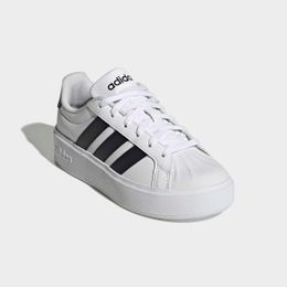 Plateausneaker adidas Sportswear "STREETTALK BOLD KIDS", M&auml;dchen, Gr. 35,5, cloud wei&szlig;, core schwarz, ftwr wei&szlig;, Synthetik, Schuhe Plateausneaker, f&uuml;r Kinder & Jugendliche