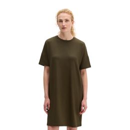Marc O'Polo Jerseykleid MARC O'POLO "aus TENCEL&trade; Modal", Damen, Gr. L, Normalgr&ouml;&szlig;en, mossy earth, Obermaterial: 100% Baumwolle, unifarben, oversize knielang, normaler Saum, Kleider Jerseykleid