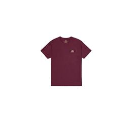 T-Shirt Alpha Industries "Basic T-Shirt SL", Herren, Gr. L, schwarz cherry, Obermaterial: 100% Baumwolle, Shirts T-Shirt