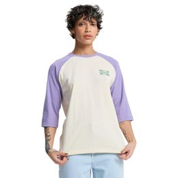 Shirttop Quiksilver "Bridge End", Damen, Gr. XL, lila (bone), Obermaterial: 80% Walkfrottier, 20% Microfaser;, Tops Shirttop