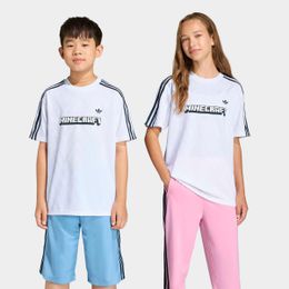 T-Shirt adidas originals "LOOSE JERSEY", M&auml;dchen, Gr. 128, wei&szlig;, schwarz, Obermaterial: 100% Polyester, Rundhals, Shirts T-Shirt
