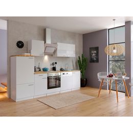 respekta K&uuml;chenzeile KB280WWS 280 cm Wei&szlig;