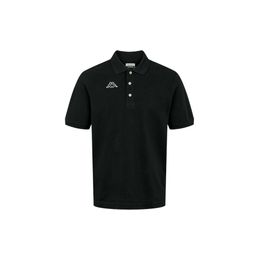 Kurzarmhemd Kappa "Kappa Polo KMLogo Life", Herren, Gr. L, Normalgr&ouml;&szlig;en, schwarz, Obermaterial: 100% Baumwolle, Hemden