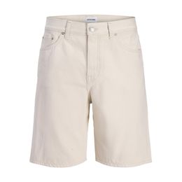 Jack & Jones Shorts JACK & JONES "JJIALEX JJCLASSIC SHORTS AM 469 SN", Herren, Gr. L, N-Gr, ecru, Web, Obermaterial: 100% Baumwolle, unifarben, weit knielang, Hosen Shorts, Baumwolle, baggy fit
