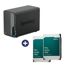 Synology DiskStation DS224+ 2 Einsch&uuml;be NAS-Server Leergeh&auml;use (DS224+) + 32TB (2x16TB) Synology Plus 3.5" SATA 6Gb/s Festplatten