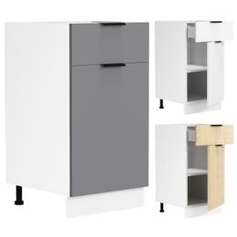Vcm K&uuml;chenschrank Ma&szlig;e ca. H. 82 x B. 40 x T. 46 cm Unterschrank mit einer Dreht&uuml;re und einer Schublade K&uuml;chenm&ouml;bel - Fasola