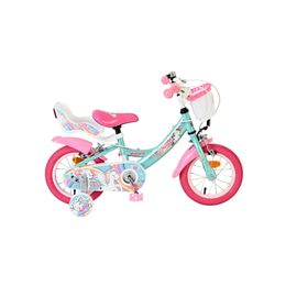 VOLARE Kinderfahrrad Unicorn 12 Zoll ohne R&uuml;cktrittbremse, gr&uuml;n