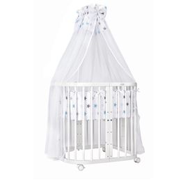 Waldin Babybett Kinderbett 7in1 mit Matratze, mitwachsendes Kinder-Bett