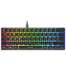 Speed-Link SPEEDLINK LETOS RGB 60% Gaming Keyboard, black - DE layout