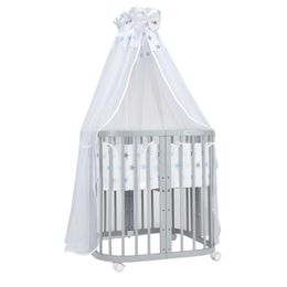 Waldin Babybett Kinderbett 7in1 mit Matratze, mitwachsendes Kinder-Bett