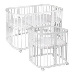 Waldin Babybett Kinderbett 7in1 mit Matratze, mitwachsendes Kinder-Bett