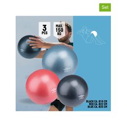 Umbro 3er-Set: Pilates-B&auml;lle in Blau/ Rot/ Schwarz - 18% | Damen-outdoor-ausruestung