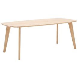Welnova Esstisch, Eiche, Holz, Eiche, vollmassiv, oval, konisch, 100x76x200 cm, Variantenauswahl, Gestellauswahl, Esszimmer, Tische, Esstische, Esstische oval