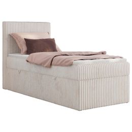 BOXBETT TILIANO 90/200 - Beige Cord - H4 - Visco Topper - Links