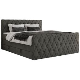 BOXSPRINGBETT MIREN KING DUO 200/200 Dunkelgrau Velvet - H3