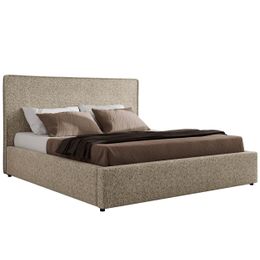 POLSTERBETT CORIVO CLASSIC 200/200 - Dunkelbeige Strukture - Schaum-Matratze